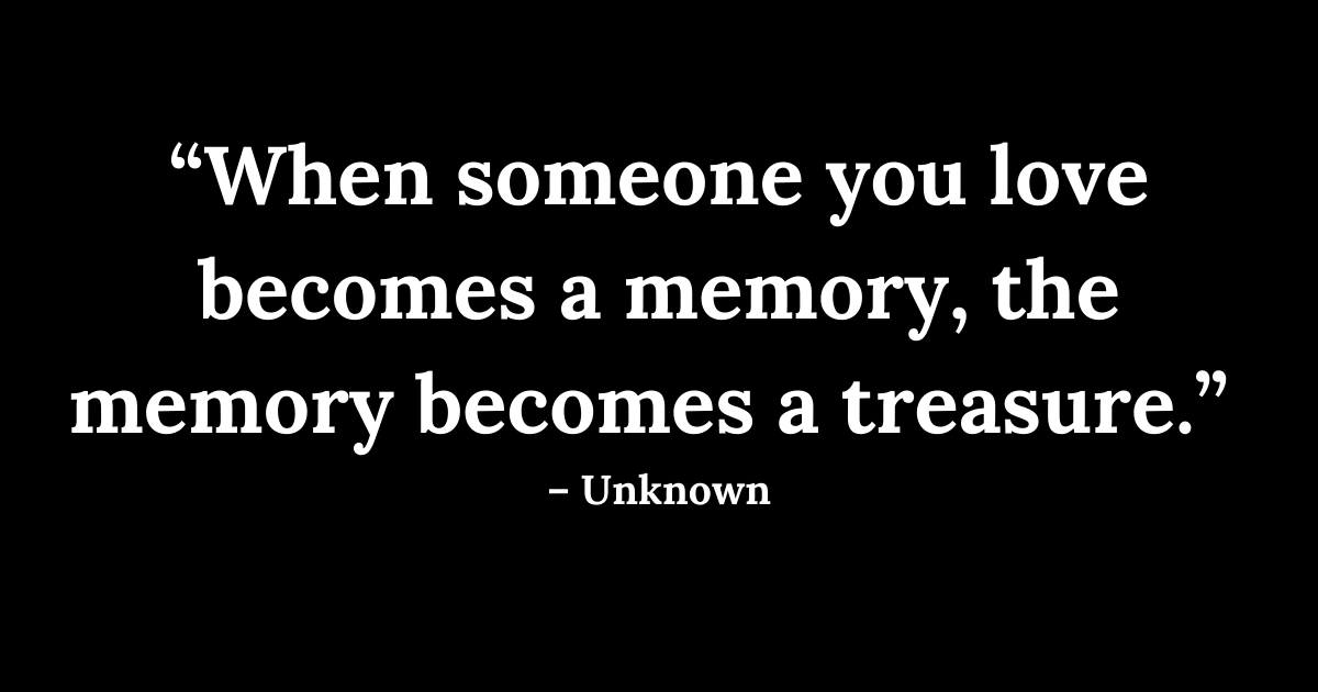 In loving memory of someone