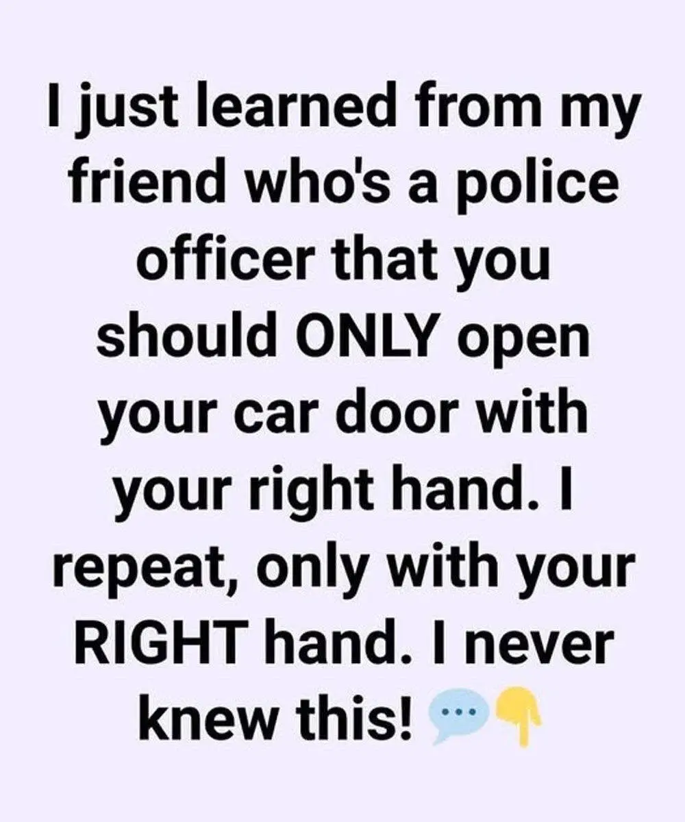Why You Should Always Open Your Car Door with Your Right Hand: The ...